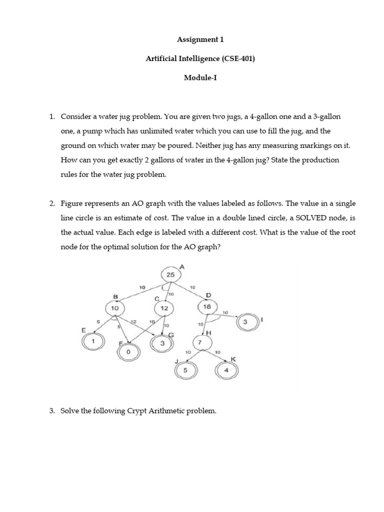 AI Problem Solving Assignments Overview | PDF | Theoretical Computer ...