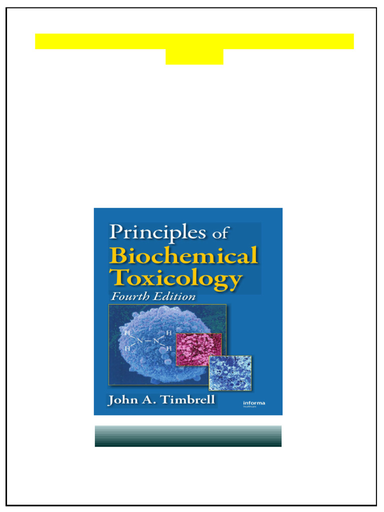 Principles of Biochemical Toxicology 4th Edition Full | PDF | Zoology