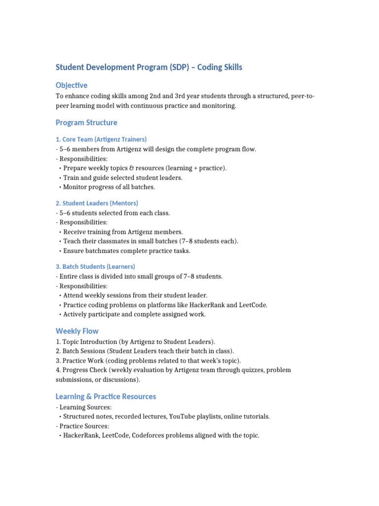SDP Coding Skills | PDF