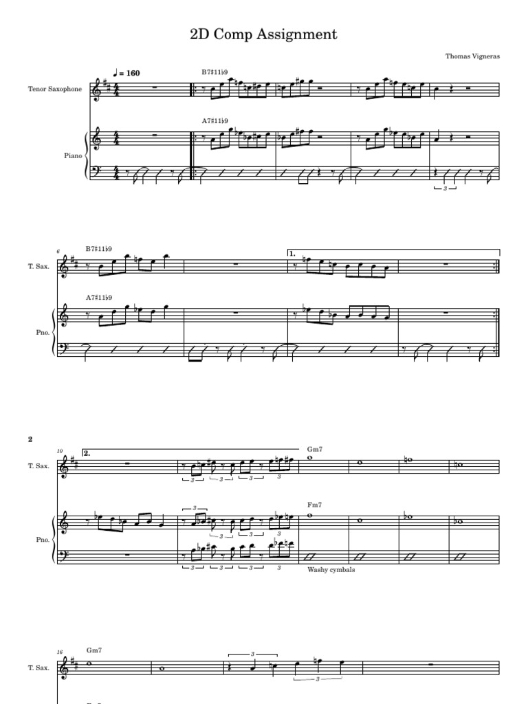 2D Comp Assignment-Score - and - Parts | PDF | Popular Music | Music Technology