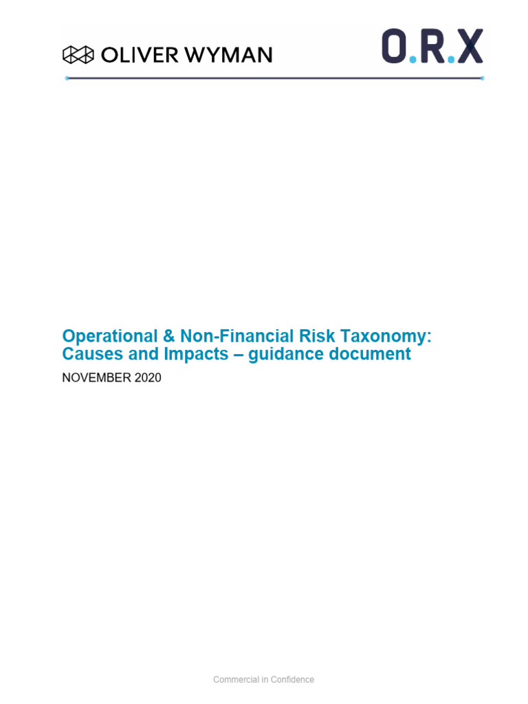 Operational Risk Taxonomy Guide | PDF | Operational Risk | Computer ...