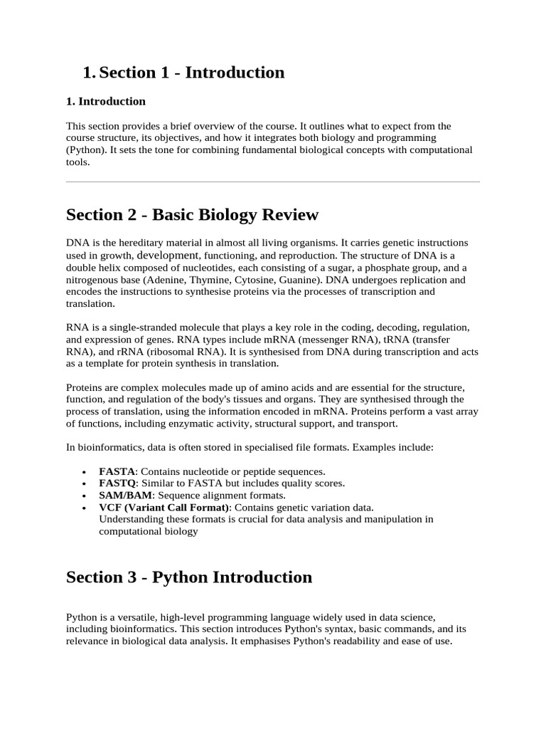 Python For Biologist | PDF | Rna | Translation (Biology)