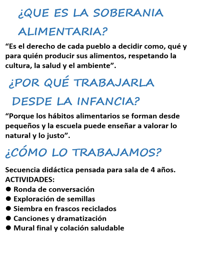 ¿Que Es La Soberania Alimentaria | PDF