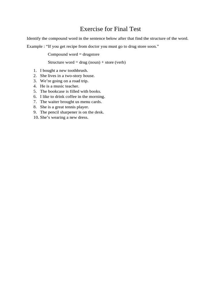 Soal Compound Noun | PDF