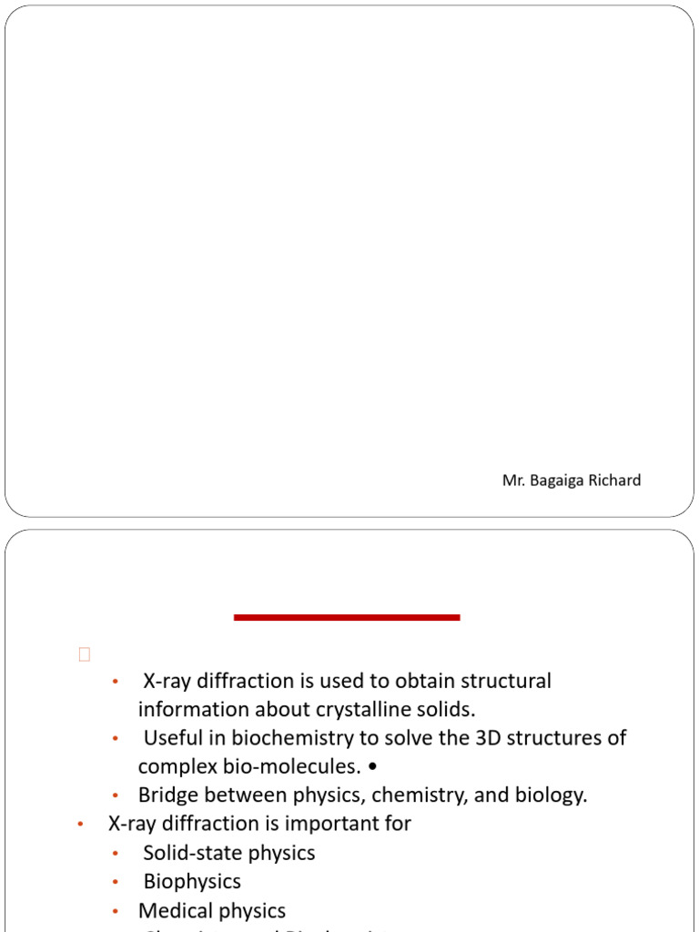 Crystal Diffraction by X Ray Lecture 2 | PDF | Diffraction | X Ray