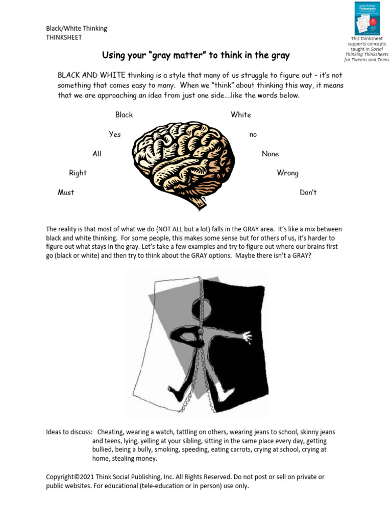 Understanding Black and White Thinking | PDF