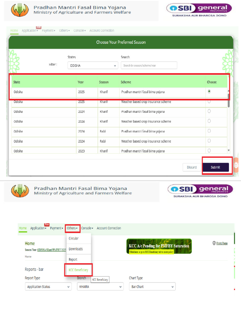 Pmfby Bank Entry Pmfby Kharif 25 | PDF