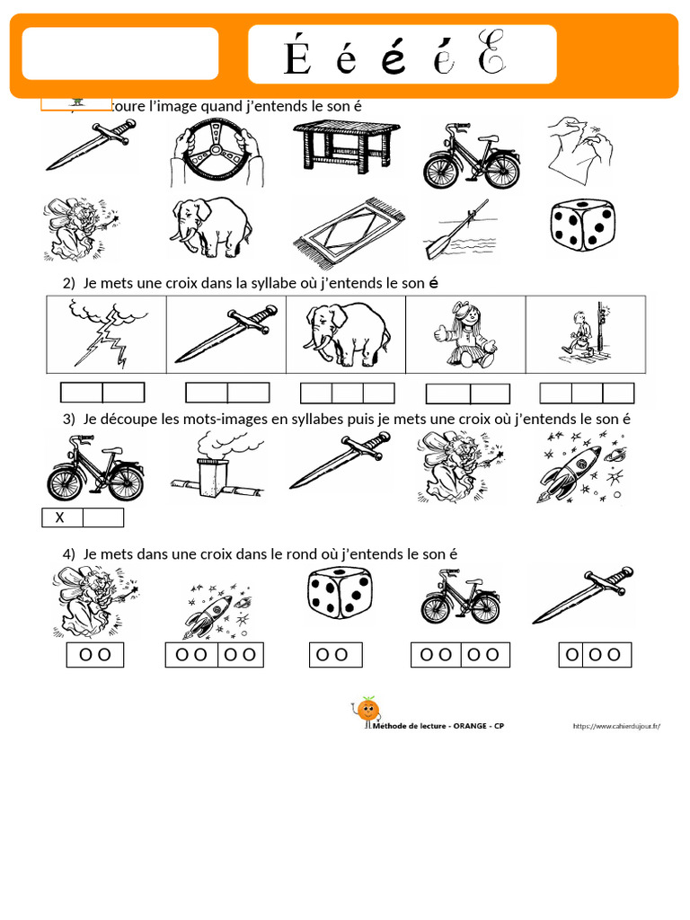 Activités pour identifier le son é | PDF