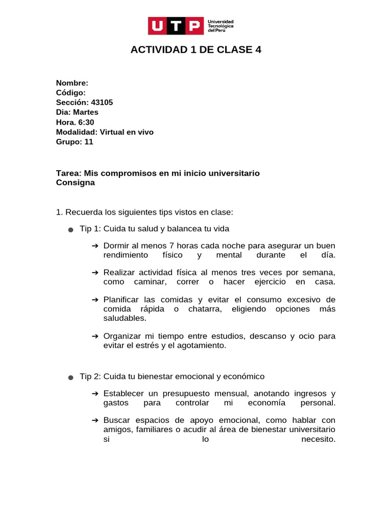 Actividad 1 de Clase 4 (1) - 1. | PDF