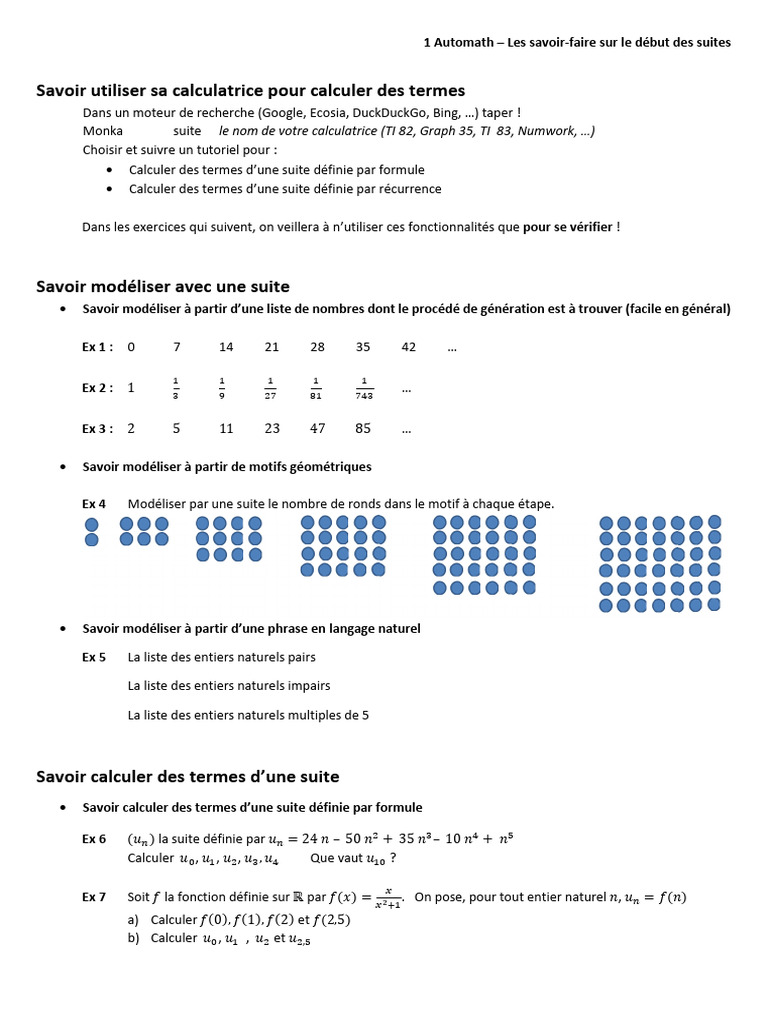 Automath : Modélisation des suites | PDF | Entier naturel | Nombre