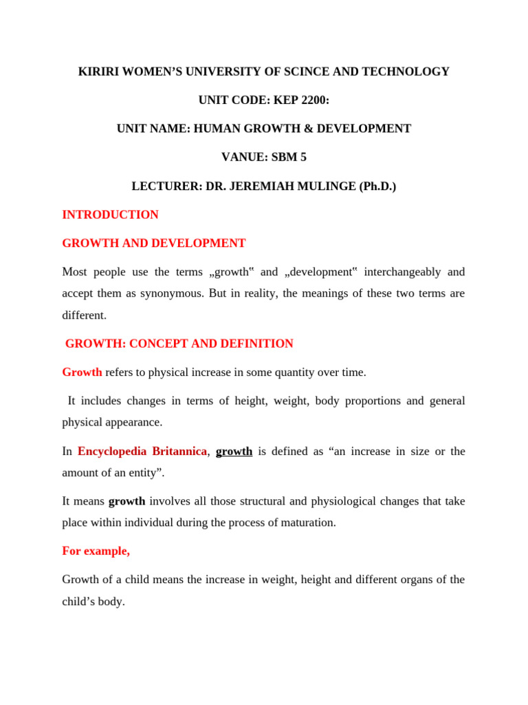 Understanding Growth and Development | PDF | Parenting | Child Development