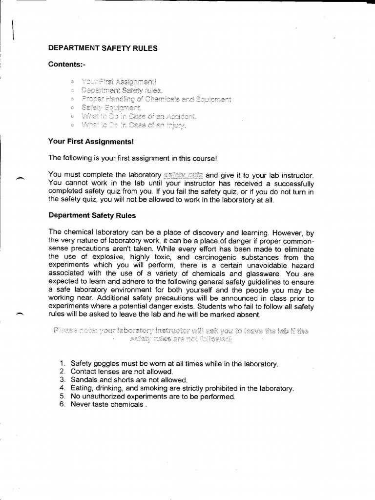 Safety Rule | PDF