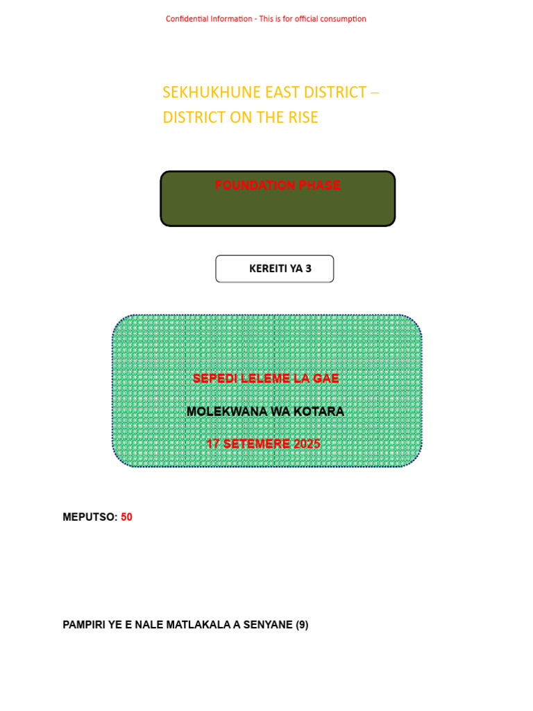 Grade 3 Sepedi Lesson Plan Term 4 | PDF