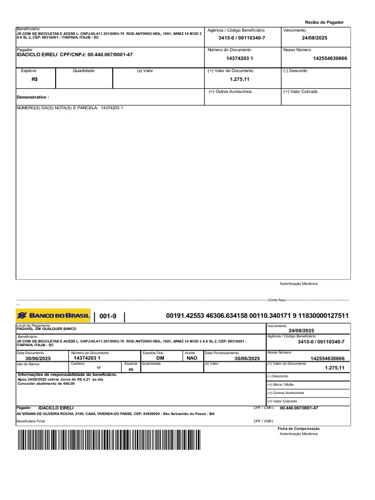 Boleto JR 11508 1 2025-08-24 | PDF