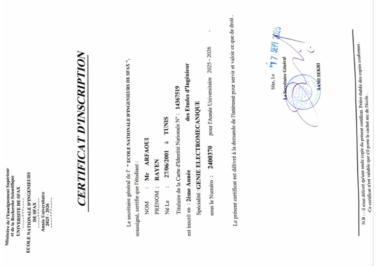Certificat | PDF