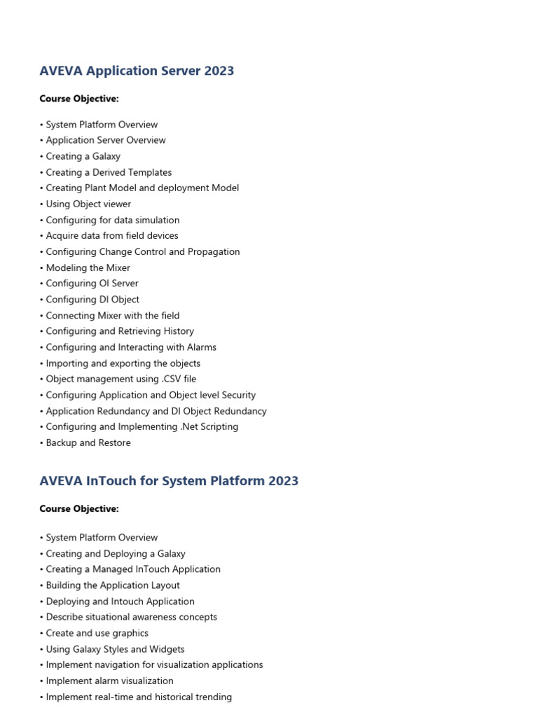 Aveva SP Course With Hmi | PDF