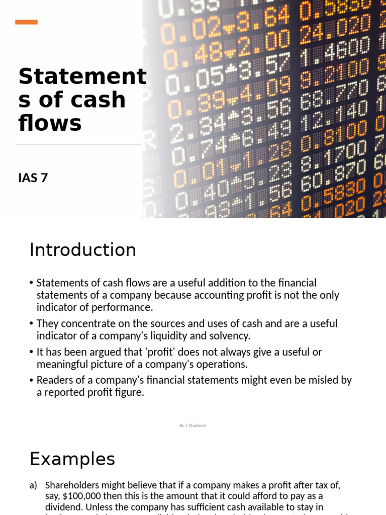 IAS 7-Statements of Cash Flows | PDF | Cash Flow Statement | Dividend