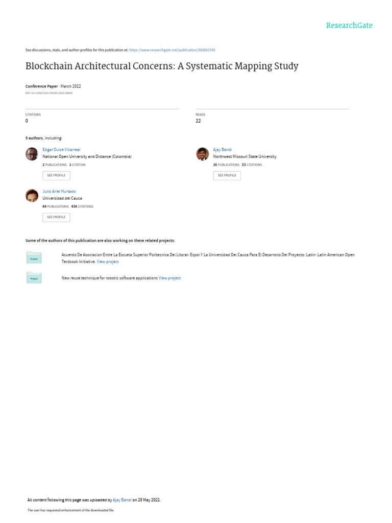 Blockchain Architectural Concerns A Systematic Mapping Study | PDF ...