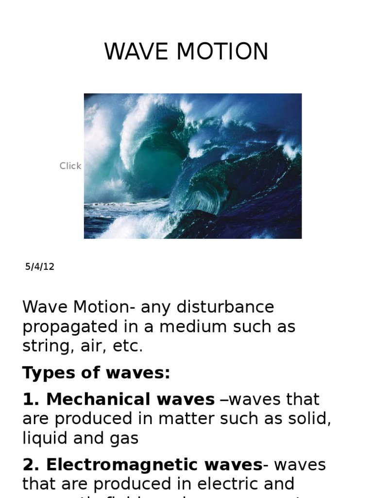 WAVE MOTION PPT Lecture Part 1 | PDF | Wavelength | Waves