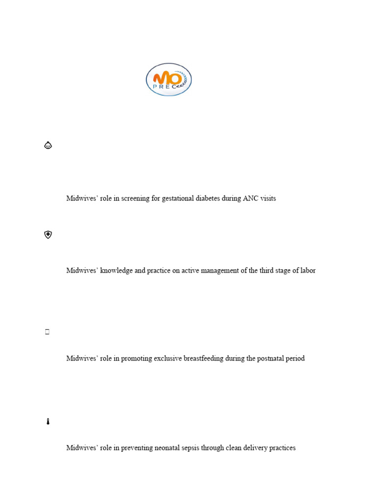 Research Topics, Midwifery Doc 1 | PDF | Childbirth | Postpartum Period