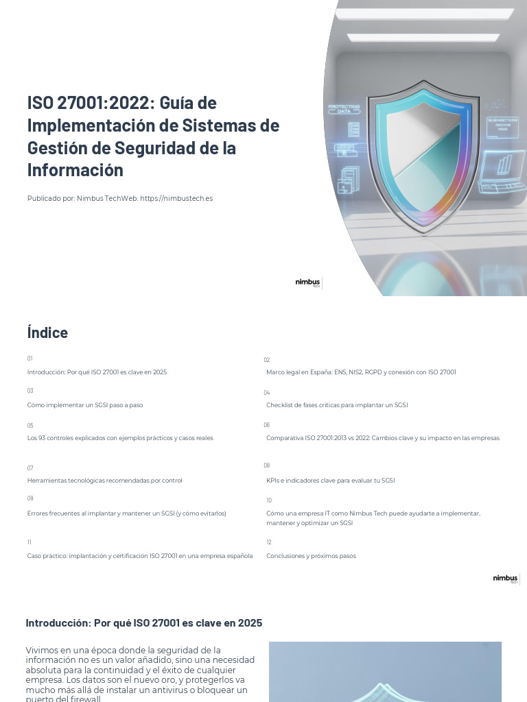 Nimbus Tech Iso 27001 2022 Guia Implantacion | PDF | La seguridad ...