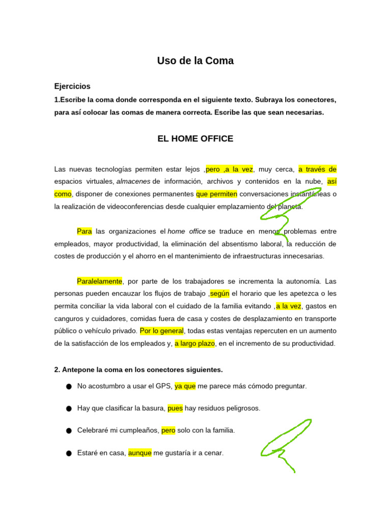 Uso Correcto de la Coma en Textos | PDF