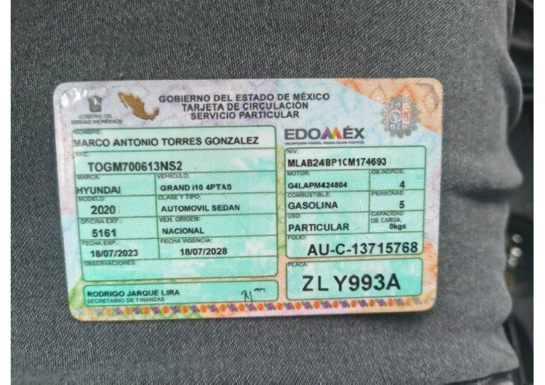 Tarjeta de Circulación Edomex | PDF