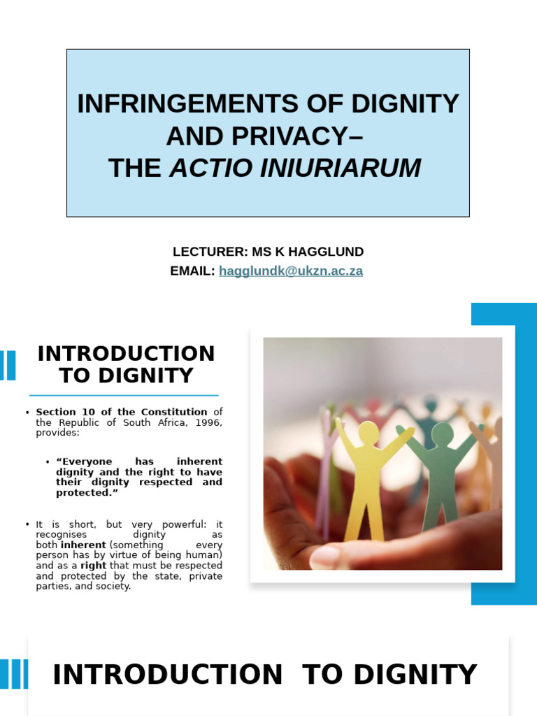 Dignity and Privacy Infringements in Law | PDF | Privacy | Dignity
