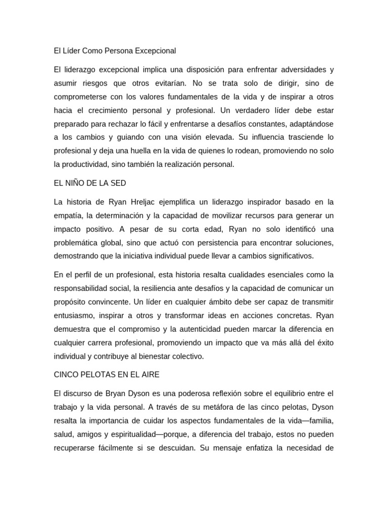 El Líder Como Persona Excepcional | PDF | Liderazgo | Las emociones