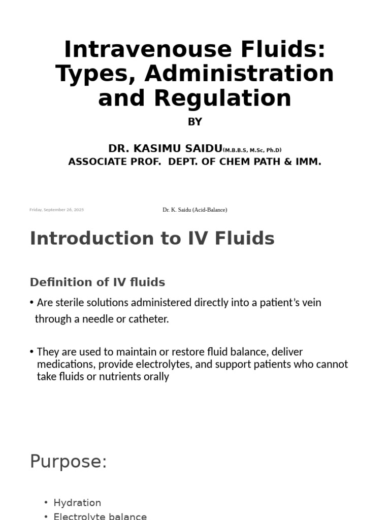 12 Intravenouse Fluids | PDF | Saline (Medicine) | Intravenous Therapy