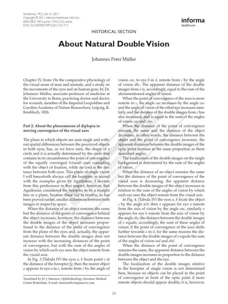 Understanding Double Vision Dynamics | PDF | Eye | Visual Perception