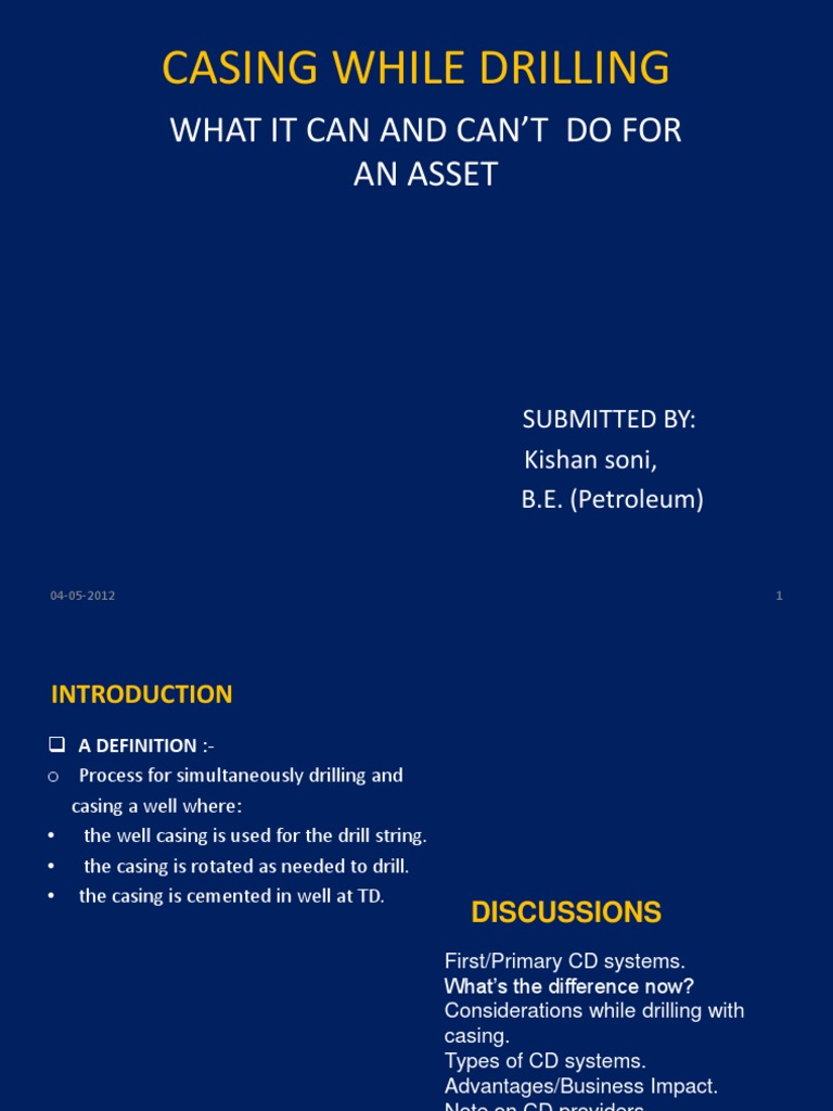 Casing While Drilling | Download Free PDF | Casing (Borehole ...