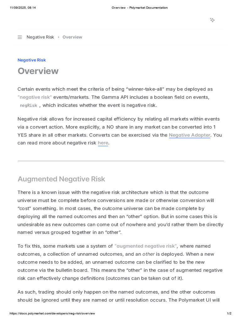 Overview - Polymarket Documentation11 | PDF