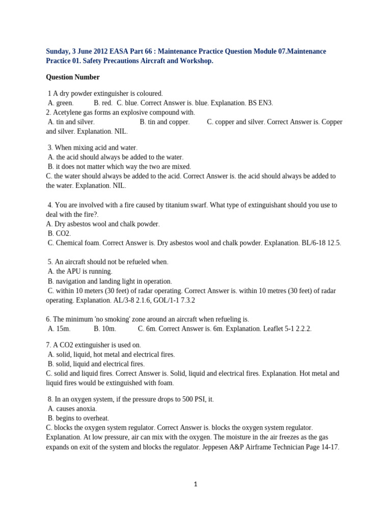 MODULE 7 Maintenance Practice Question Module | PDF