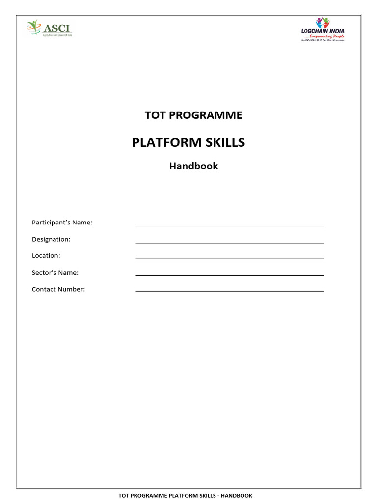 Asci Tot Platform PHB Li | PDF | Learning | Adult Education