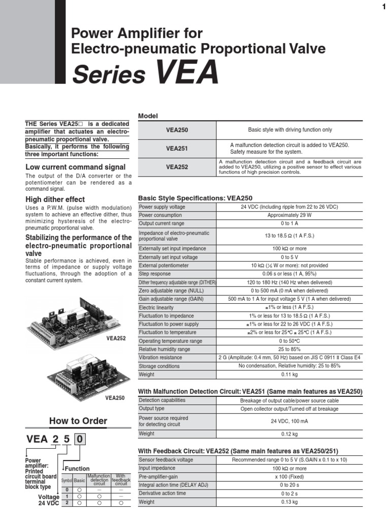 Series: Power Amplifier For Electro-Pneumatic Proportional Valve | PDF ...