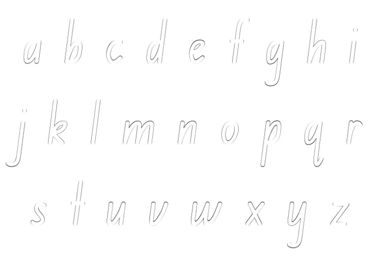 Alphabet For Tracing Lower Case | PDF