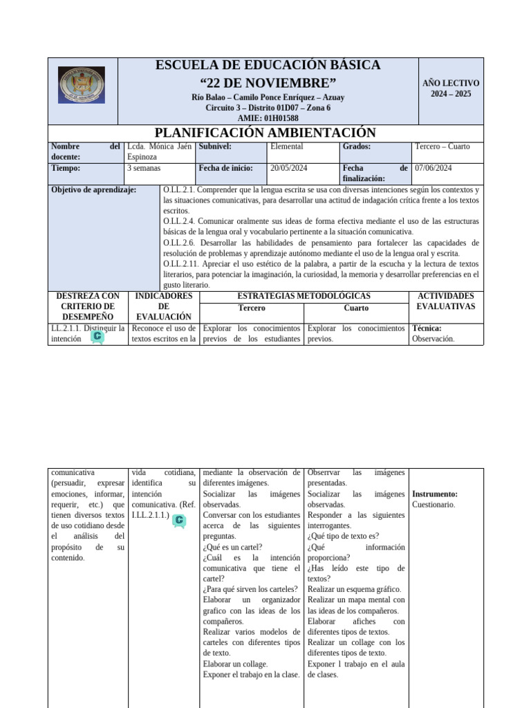 Plan Nivelación Lyl | PDF | Aprendizaje | Educación primaria