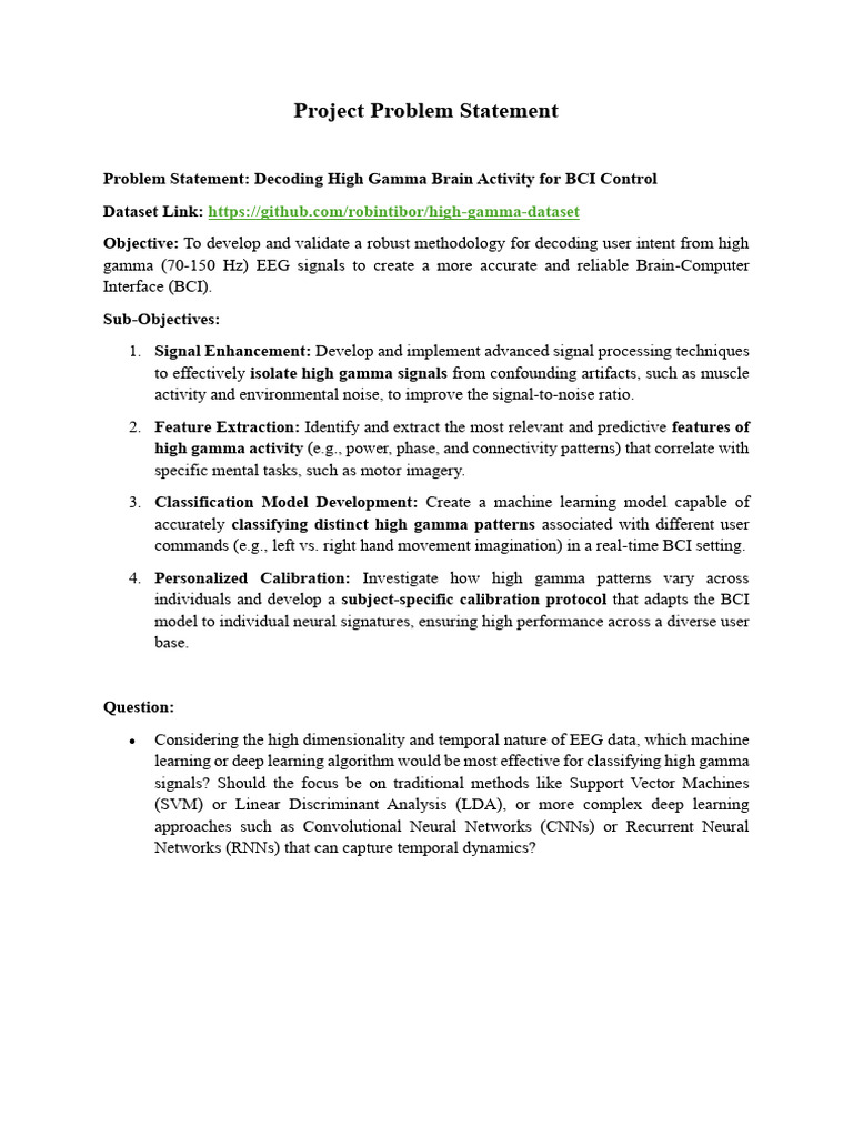 Project Problem Statement On HGD | PDF