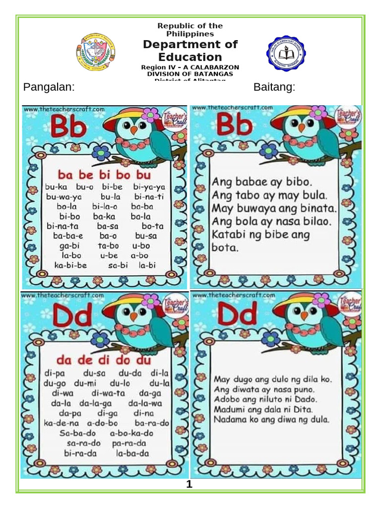 Kinder Tagalog | PDF