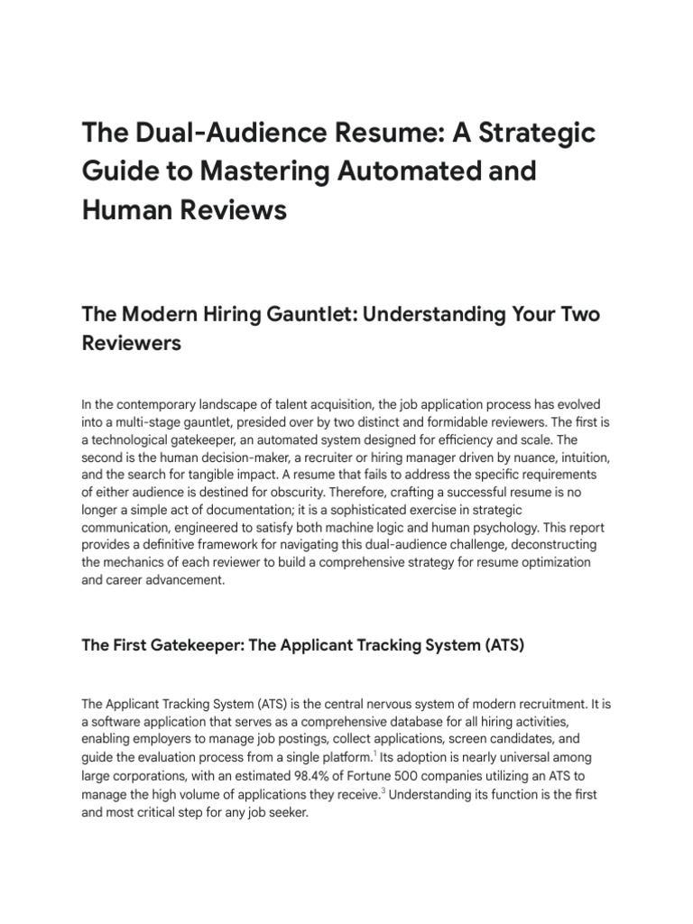 Resume Writing For Humans and AI | PDF | Résumé | Typefaces