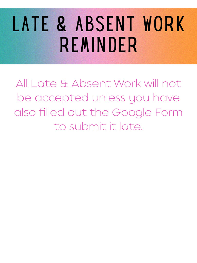 Late Work Reminder | PDF
