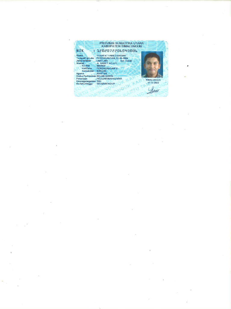 KTP Yosafat | PDF