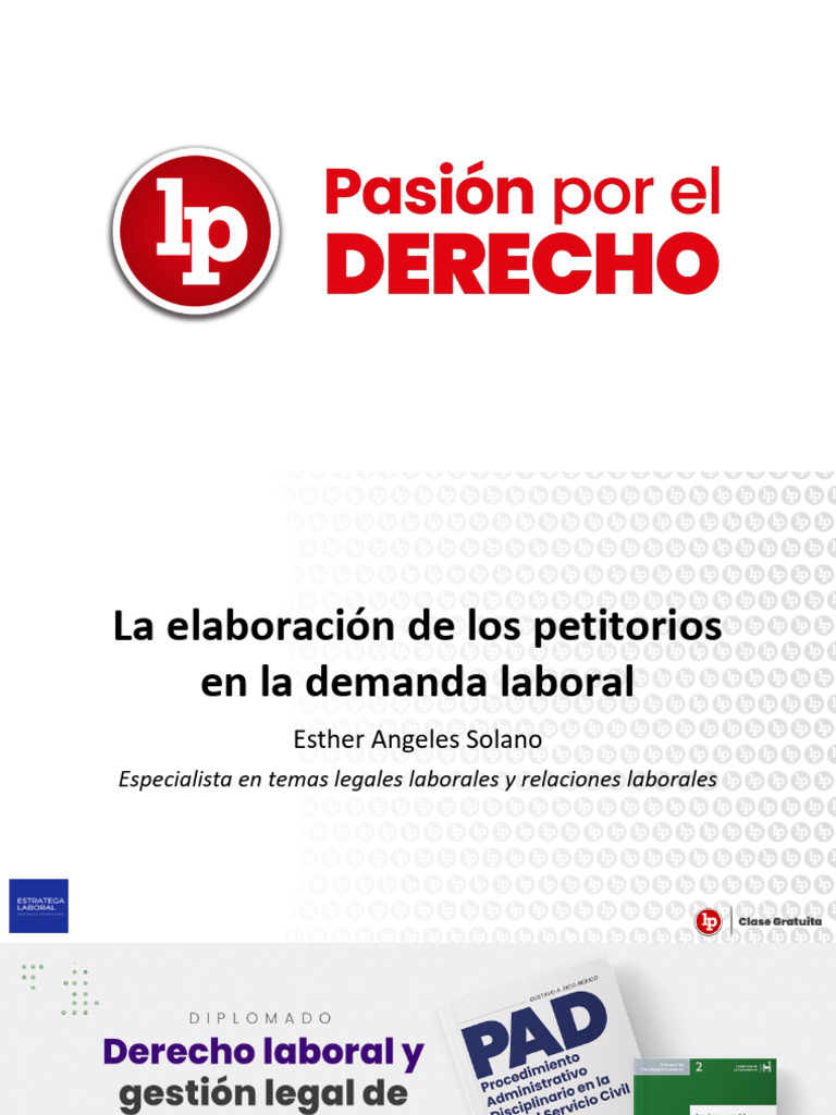 La Elaboración de Los Petitorios en La Demanda Laboral PDF Gratis | PDF | Derecho laboral | Ley ...