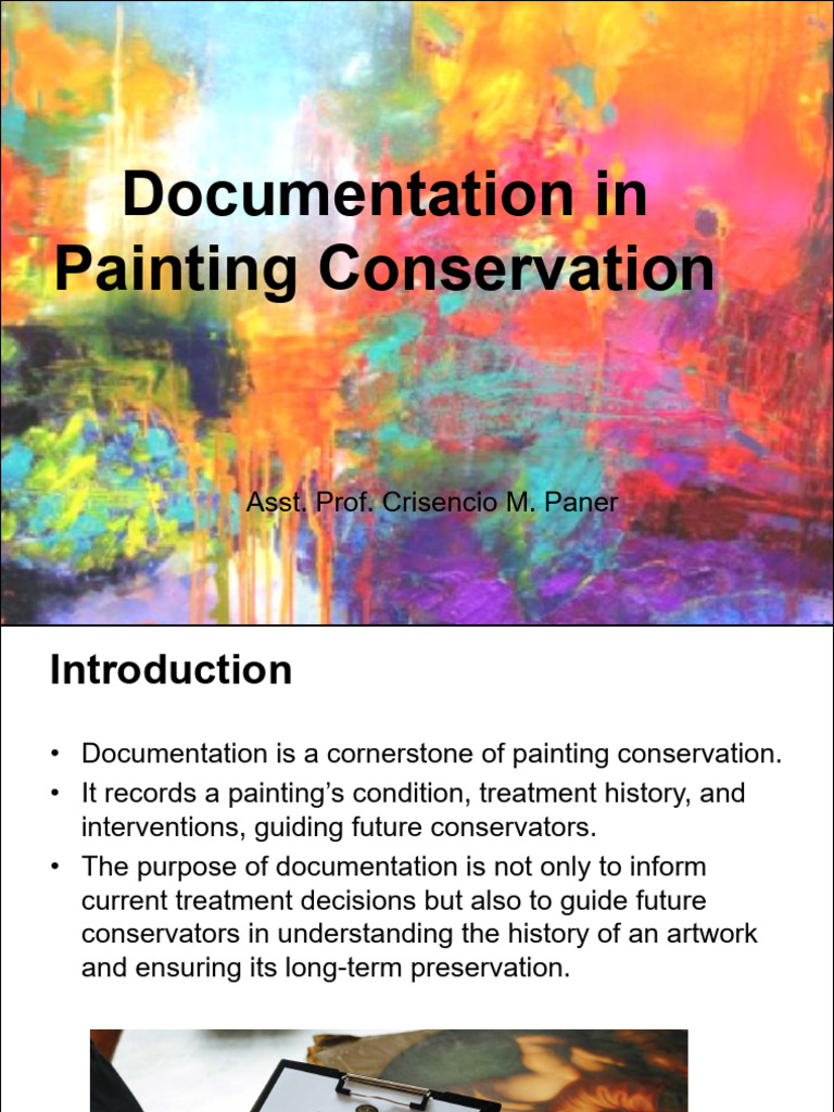Painting Conservation Documentation Guide | PDF | Scanning Electron ...