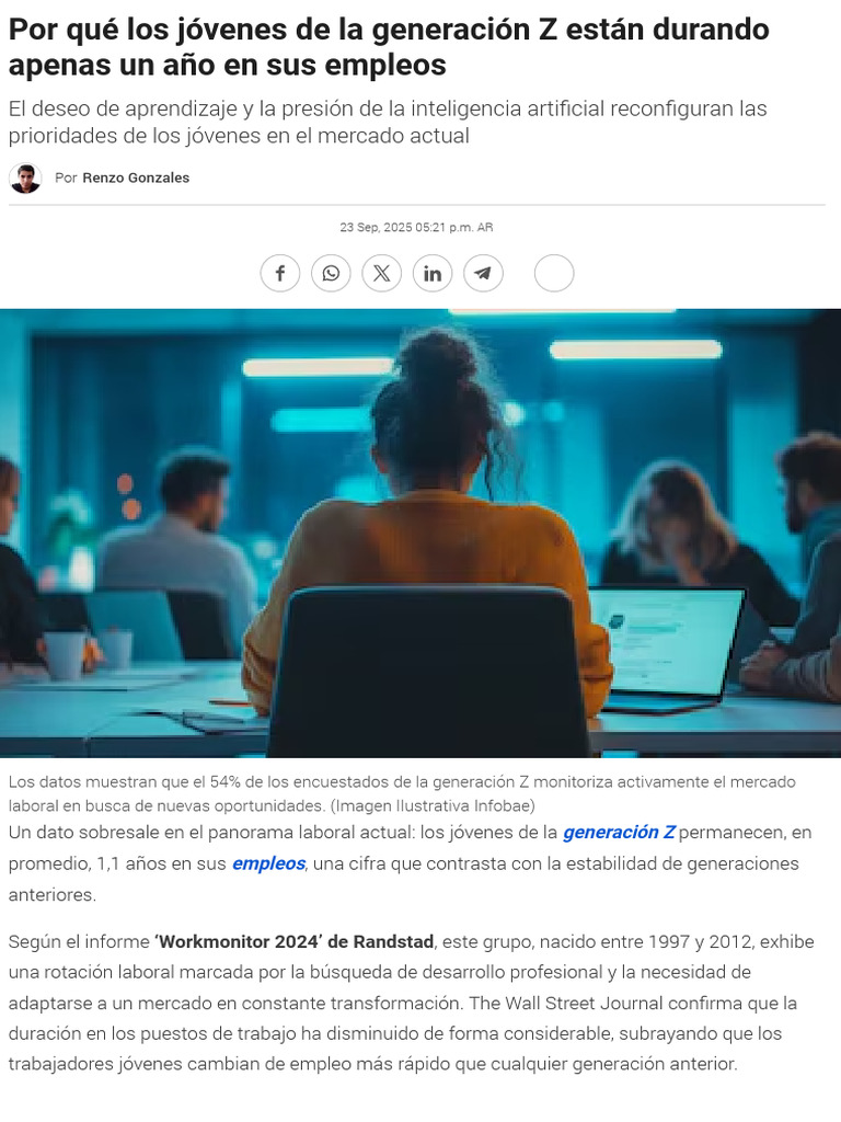 Por Qué Los Jóvenes de La Generación Z Están Durando Apenas Un Año en ...