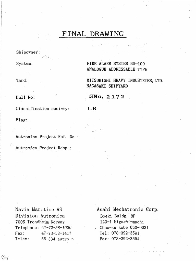 Fire Alarm System Bs-100 | PDF