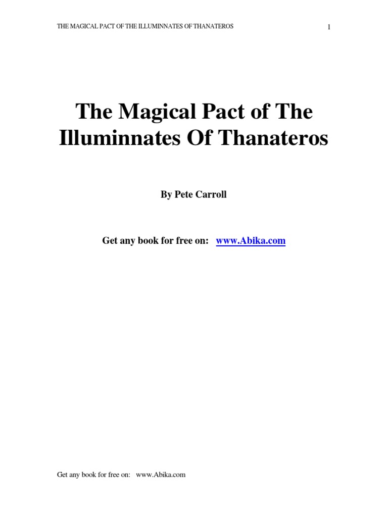 Carroll, Pete - The Magical Pact of The Illuminnates of Thanateros | PDF
