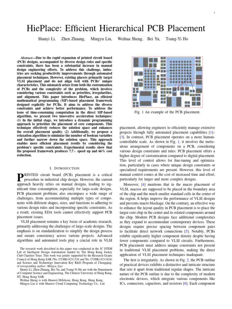 Efficient Hierarchical PCB Placement | PDF | Printed Circuit Board ...