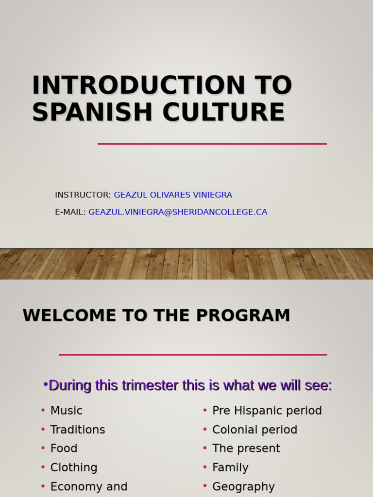 Introduction To Spanish Culture | PDF